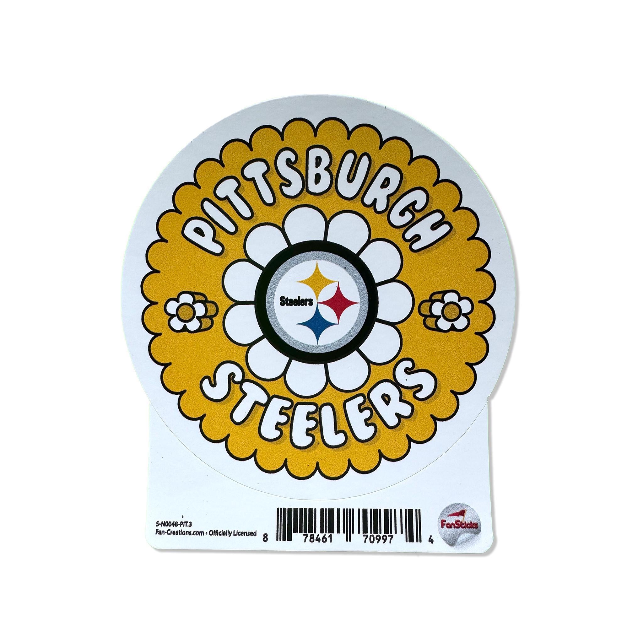 Pittsburgh Steelers 3" Flower Power Sticker – Definitely You Pittsburgh